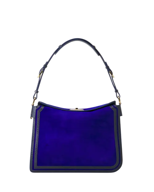LANVIN Compagnon Medium Asymmetrical Bag - Blue