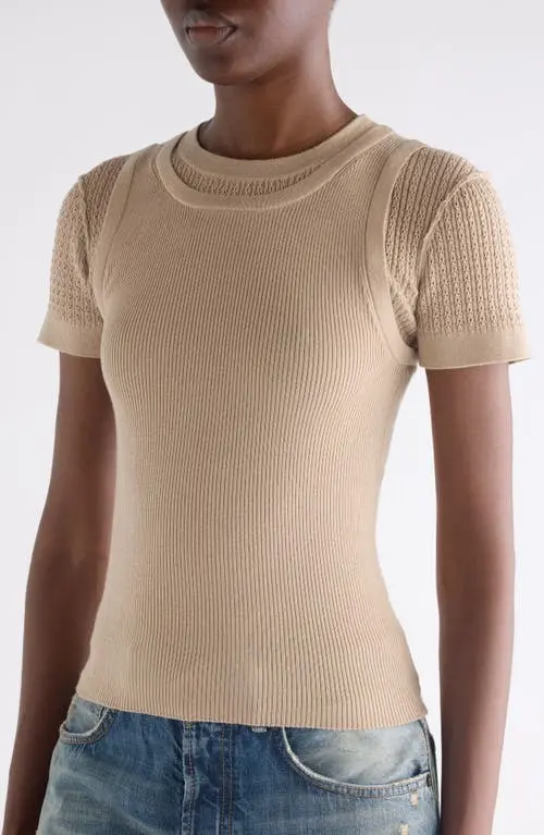 Acne Studios Wool-blend Pointelle Knit Sweater