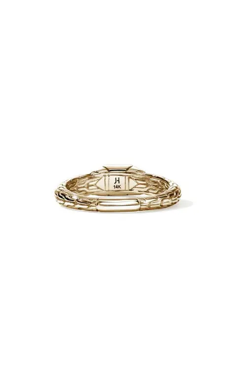 John Hardy Icon Stud Ring With Pavé Diamonds - Gold
