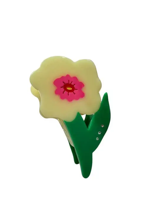 CENTINELLE Flower Hair Claw - Yellow