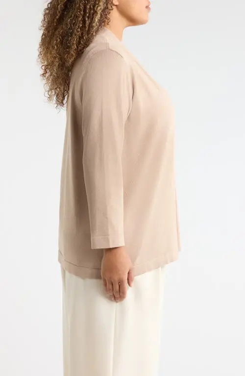 Anne Klein Chatham Open Front Cardigan - Latte