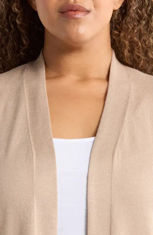 Anne Klein Chatham Open Front Cardigan - Latte