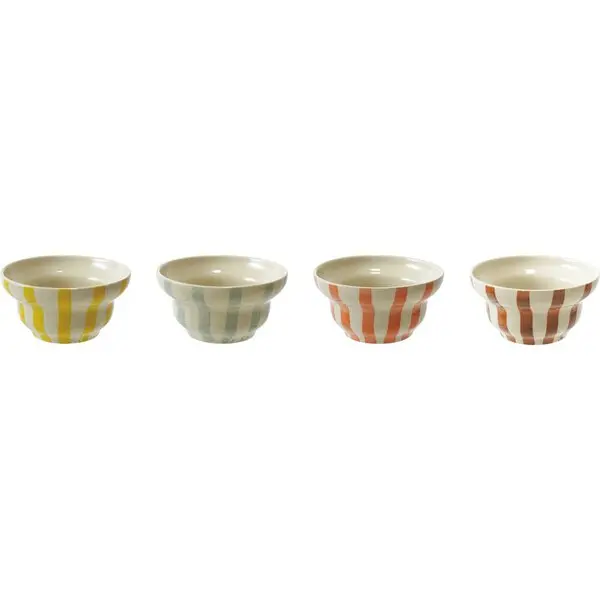 STORIED HOME Striped Bowl Set