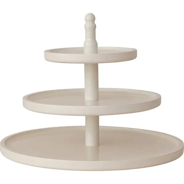 STORIED HOME Lacquered 3-tier Round Tray