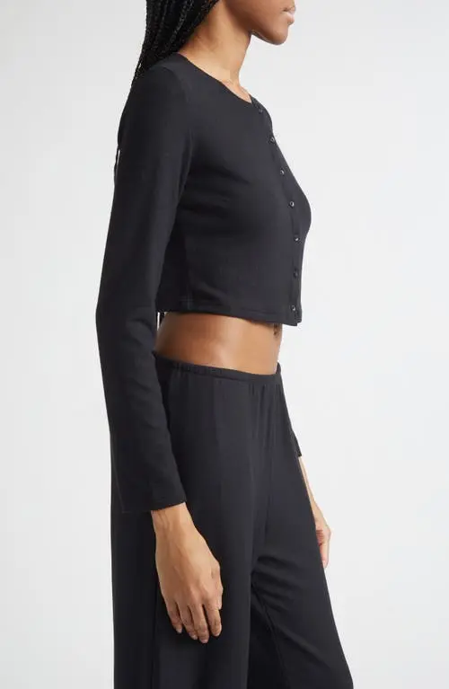 LESET Lauren Crop Cardigan - Black