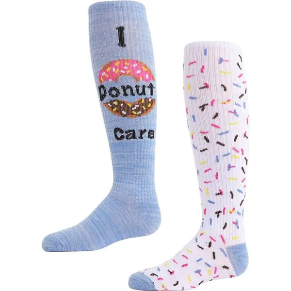MEMOI I Donut Care Knee High Sock 2 Pack - Assorted