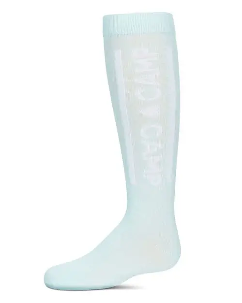 MEMOI Camp Love Knee High Socks - Blue