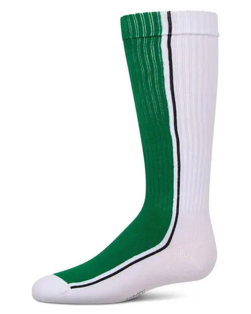 MEMOI Color Block Stripe Stretch Knee Sock - Green