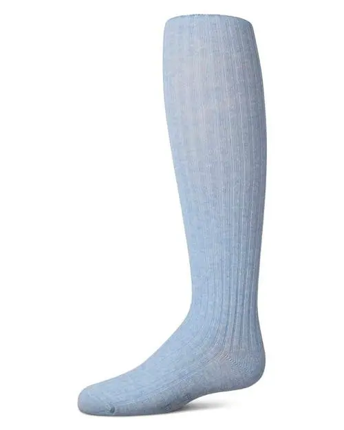 MEMOI Classic Ribbed Knee Socks 3 Pack - Chambray Heather