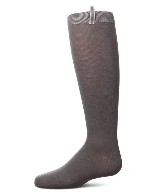MEMOI Reflective Tab Knee High Socks - Gray