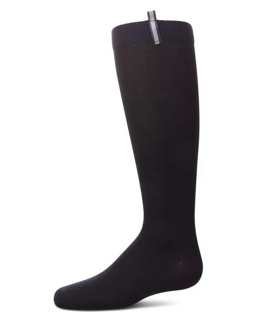 MEMOI Reflective Tab Knee High Socks - Navy