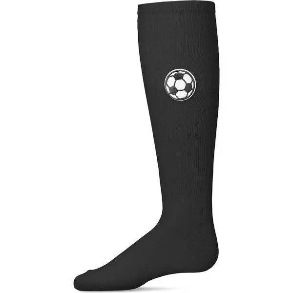 MEMOI Soccer Lover Knee High Socks - Black