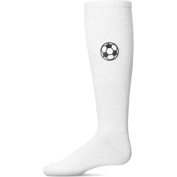 MEMOI Soccer Lover Knee High Socks - White