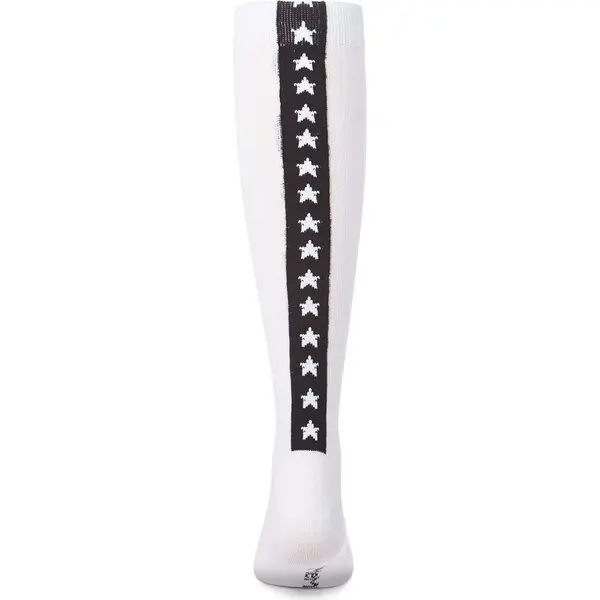 MEMOI Star Backed Knee High Socks - Black