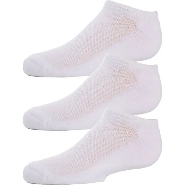 MEMOI Ankle Socks 3-pack - White-white-white