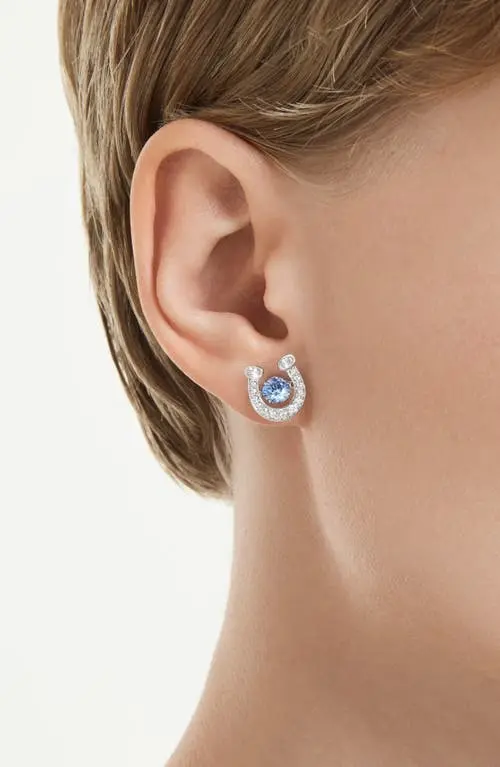 SWAROVSKI Symbolica Horseshoe Stud Earrings - Blue/silver