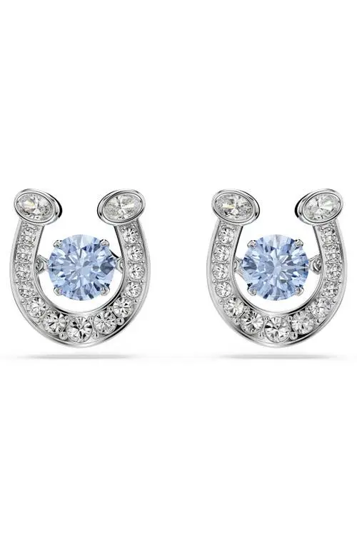 SWAROVSKI Symbolica Horseshoe Stud Earrings - Blue/silver