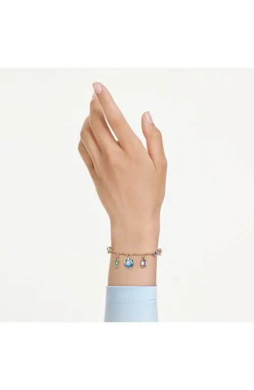 SWAROVSKI Gema Crystal Charm Line Bracelet - Gold/multi