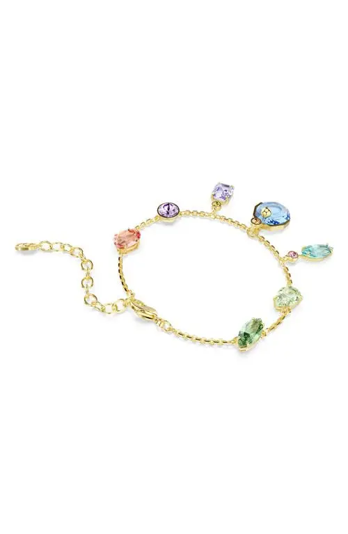SWAROVSKI Gema Crystal Charm Line Bracelet - Gold/multi
