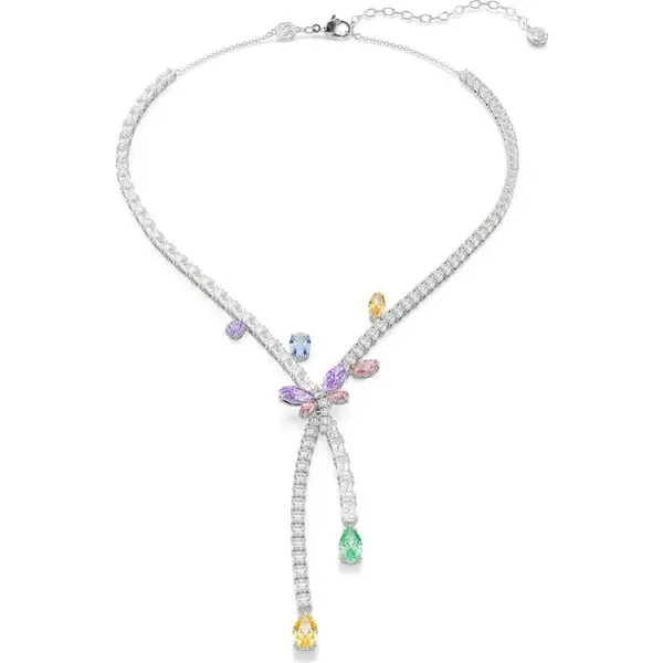 SWAROVSKI X Ariana Grande Crystal Y-necklace - Silver/multi