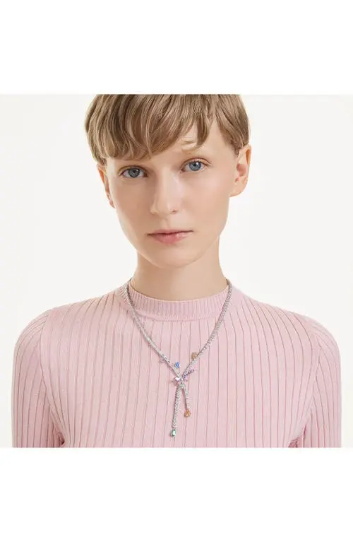 SWAROVSKI X Ariana Grande Crystal Y-necklace - Silver/multi