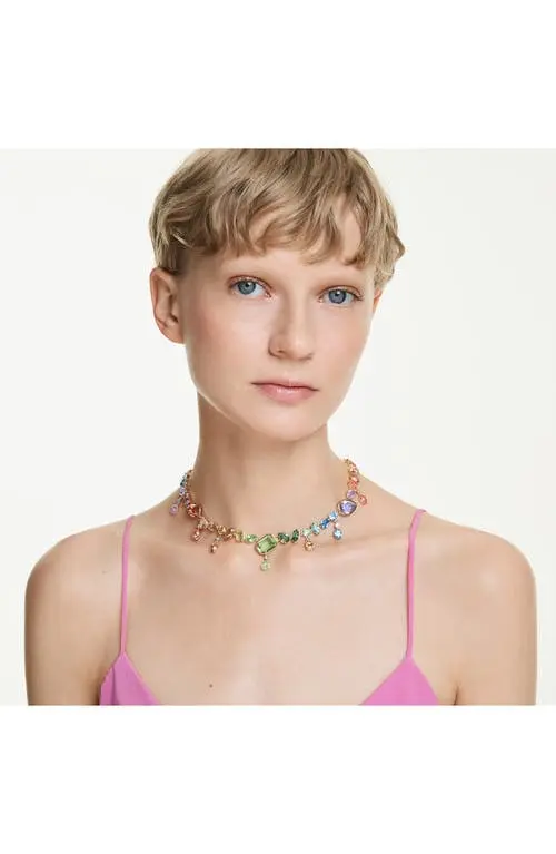 SWAROVSKI Gema Crystal Collar Necklace - Gold/multi