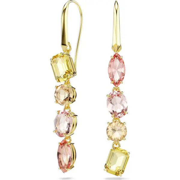 SWAROVSKI Gema Mismatched Drop Earrings - Gold/multi
