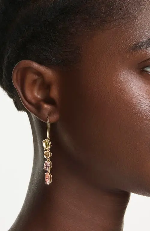 SWAROVSKI Gema Mismatched Drop Earrings - Gold/multi
