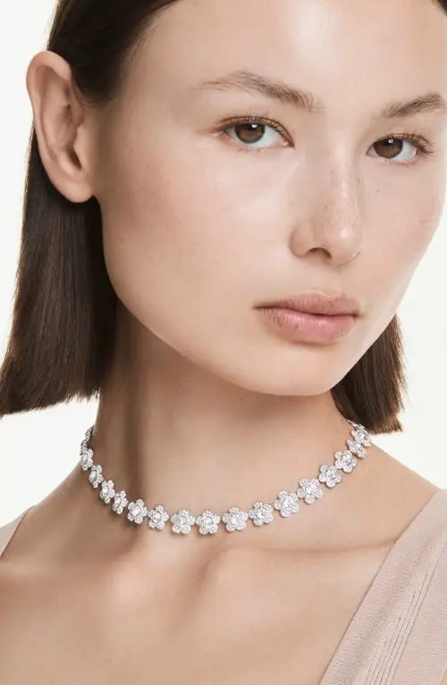 SWAROVSKI X Ariana Grande Crystal Collar Necklace - Silver/white