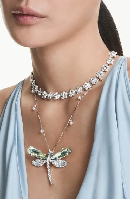 SWAROVSKI X Ariana Grande Crystal Collar Necklace - Silver/white