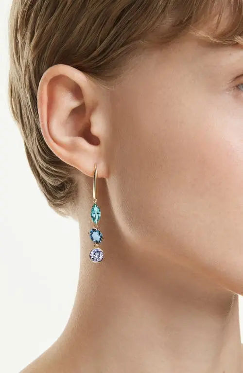 SWAROVSKI Gema Crystal Mismatched Drop Earrings - Gold/multi