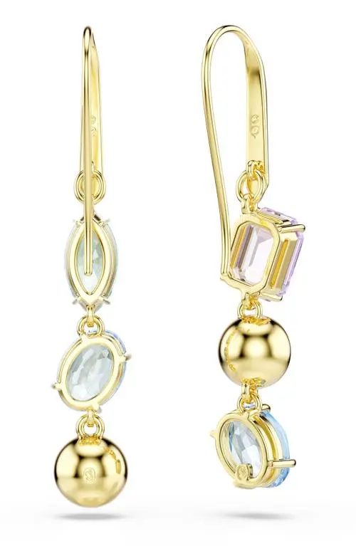 SWAROVSKI Gema Crystal Mismatched Drop Earrings - Gold/multi