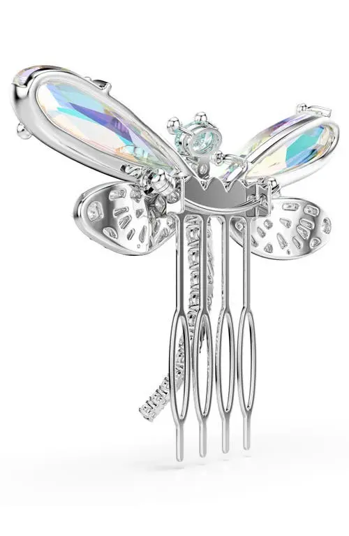 SWAROVSKI Crystal Hair Comb - Silver/green