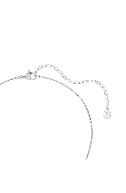 SWAROVSKI Crystal Faux Pearl Necklace And Earrings Set - Silver/white