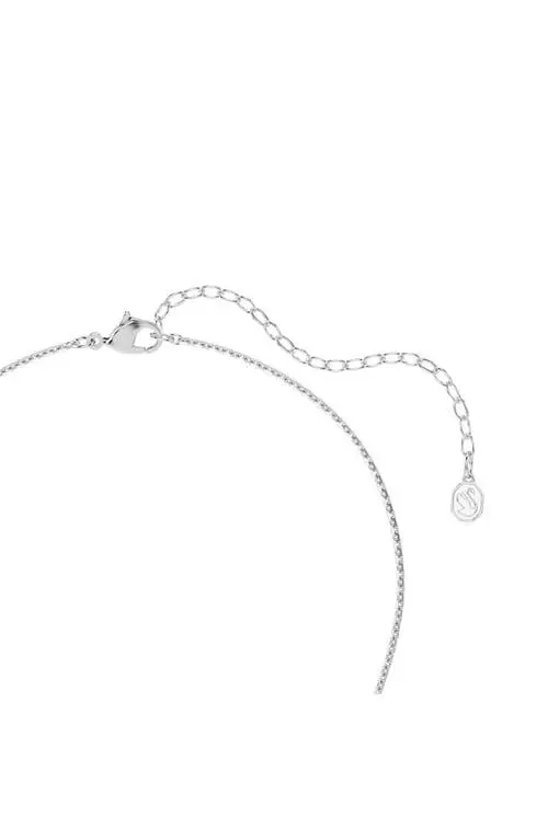 SWAROVSKI Angelic Crystal Faux Pearl Necklace - Silver/white