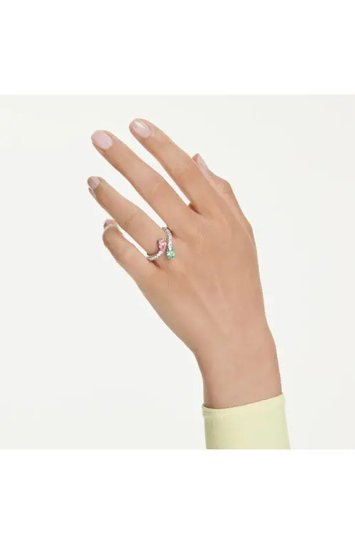 SWAROVSKI X Ariana Grande Rhodium-plated Bypass Ring - Silver/multi