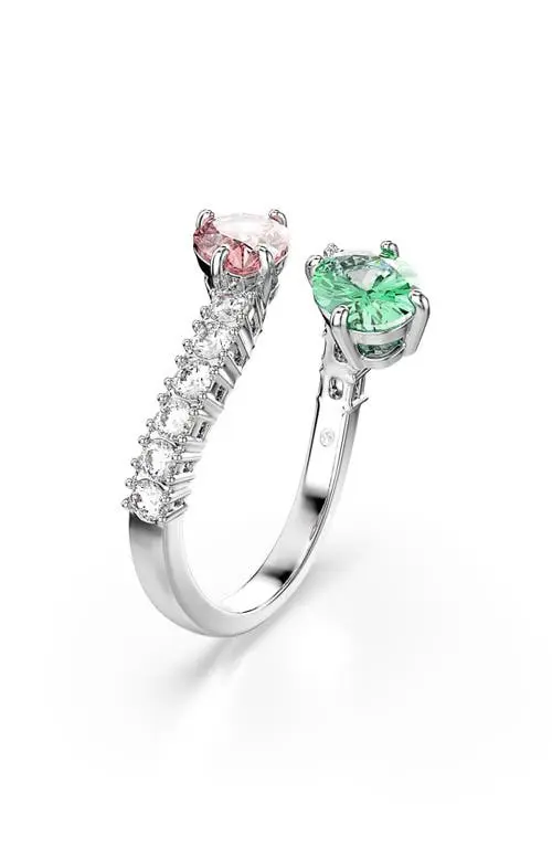 SWAROVSKI X Ariana Grande Rhodium-plated Bypass Ring - Silver/multi