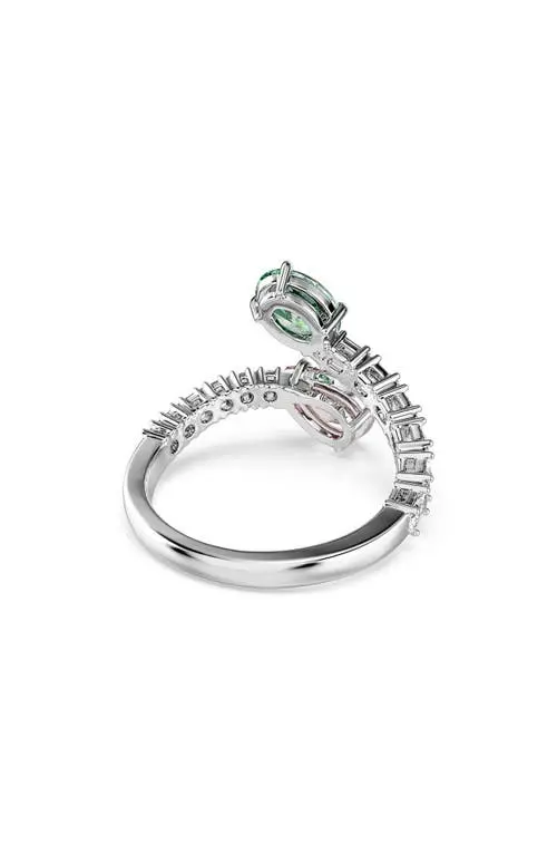 SWAROVSKI X Ariana Grande Rhodium-plated Bypass Ring - Silver/multi