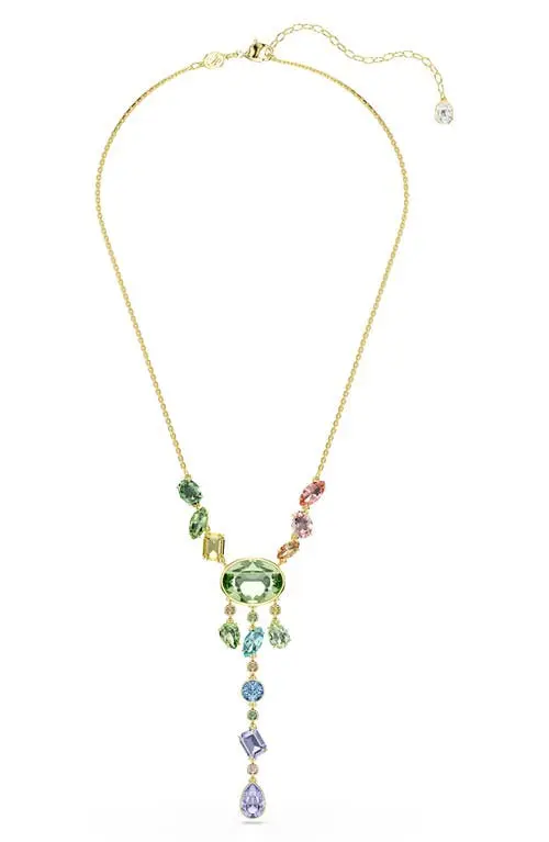 SWAROVSKI Gema Crystal Y-necklace - Gold/multi