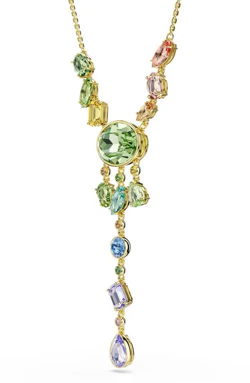 SWAROVSKI Gema Crystal Y-necklace - Gold/multi