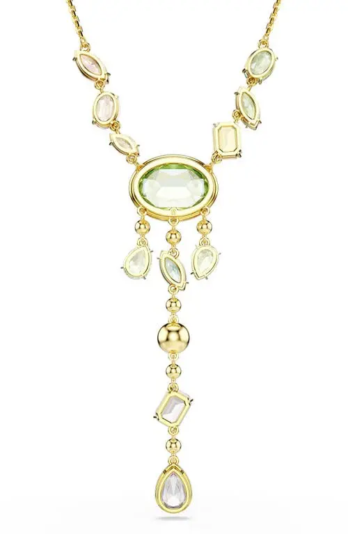 SWAROVSKI Gema Crystal Y-necklace - Gold/multi