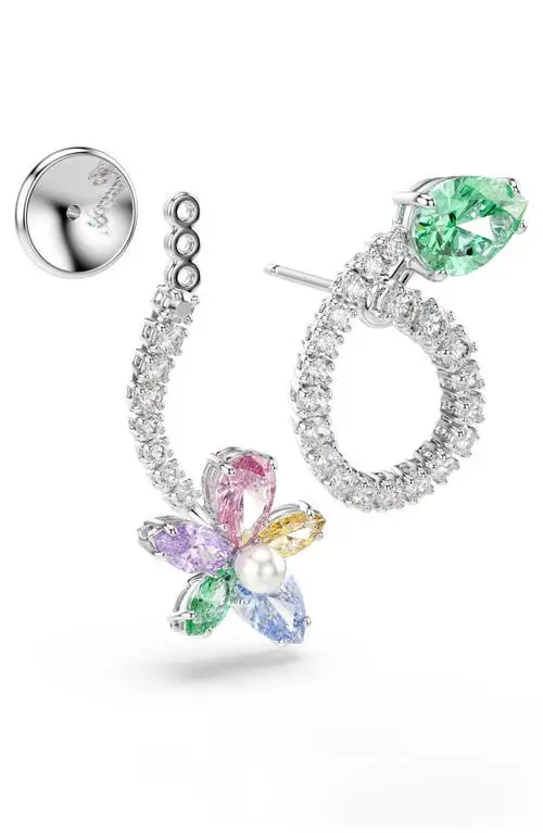 SWAROVSKI X Ariana Grande Mismatched Front/back Earrings - Silver/multi
