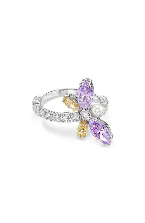 SWAROVSKI Dragonfly Crystal Ring - Silver/multi