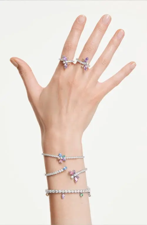 SWAROVSKI X Ariana Grande Multicolor Crystal Ring - Silver/multi