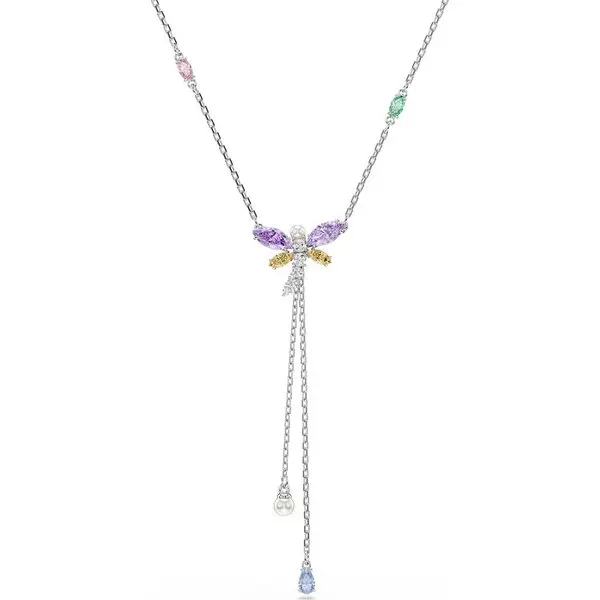 SWAROVSKI Crystal Y-necklace - Silver/multi