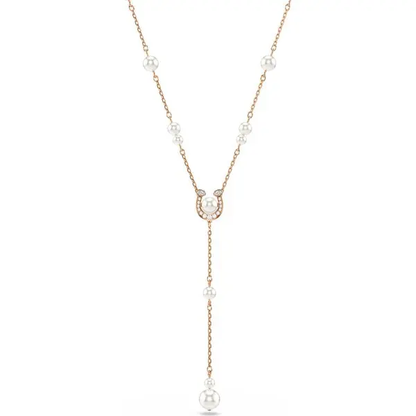SWAROVSKI Symbolica Faux Pearl Y-necklace - Rose Gold