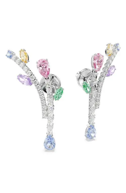 SWAROVSKI Ariana Grande Crystal Drop Earrings - Silver/multi