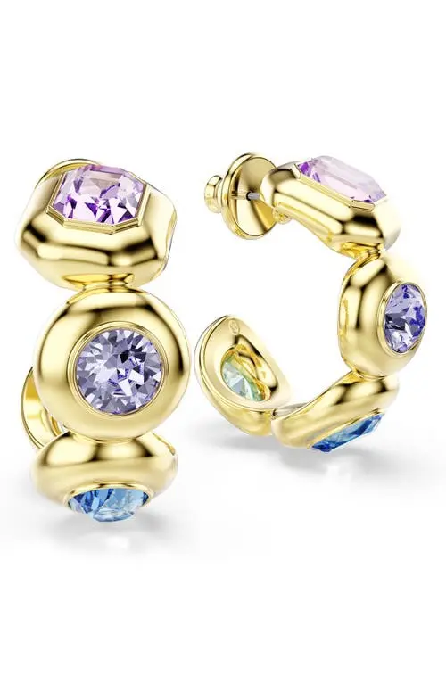 SWAROVSKI Gema Crystal Hoop Earrings - Gold/multi