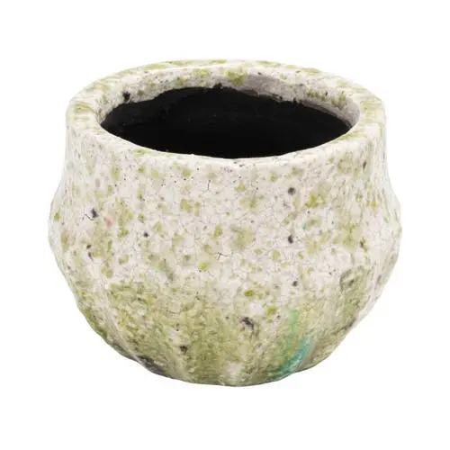 STORIED HOME Planter With Crackle Glaze