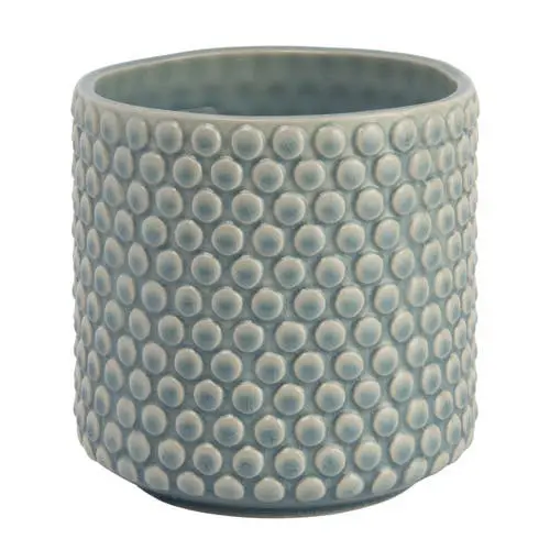 STORIED HOME Planter Pot With Polka Dots - Blue